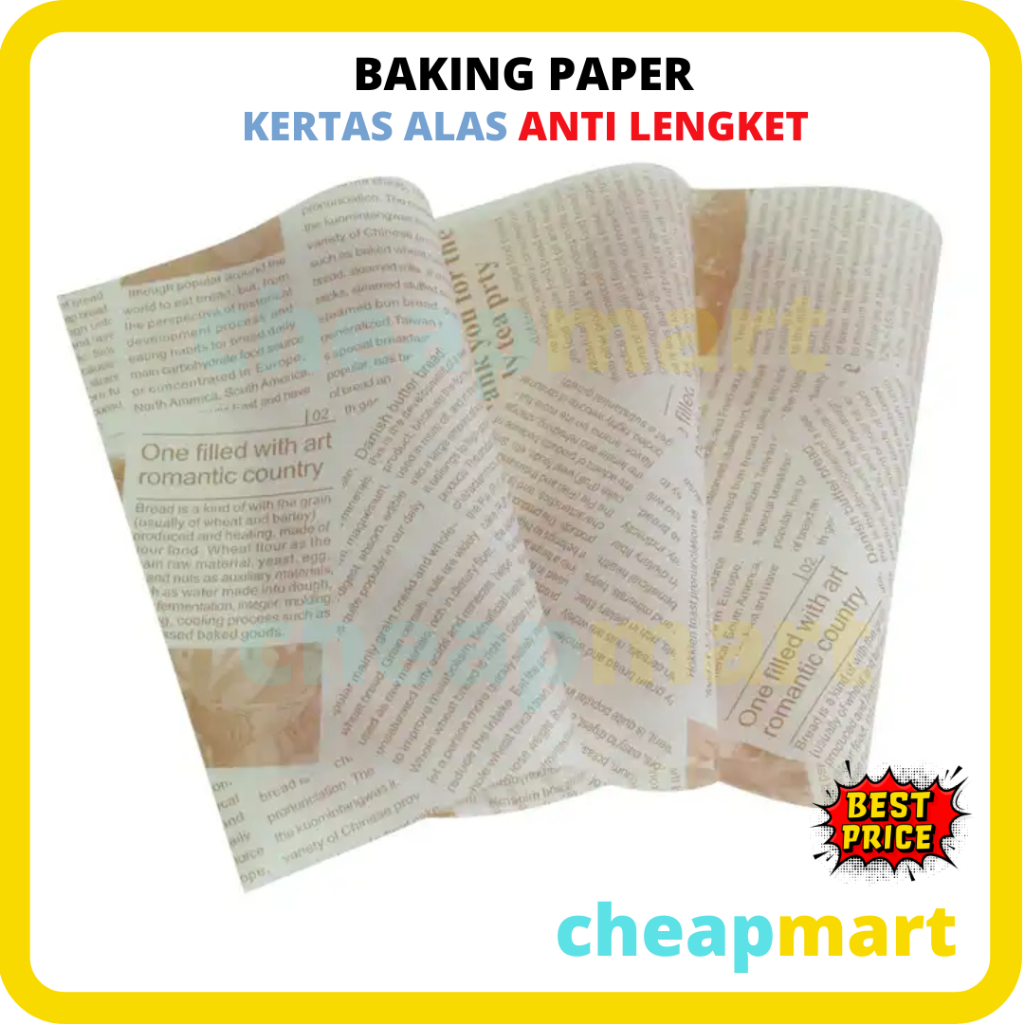 Jual BAKING PAPER / Kertas Baking Kertas Roti Alas Roti Silicone Oil ...