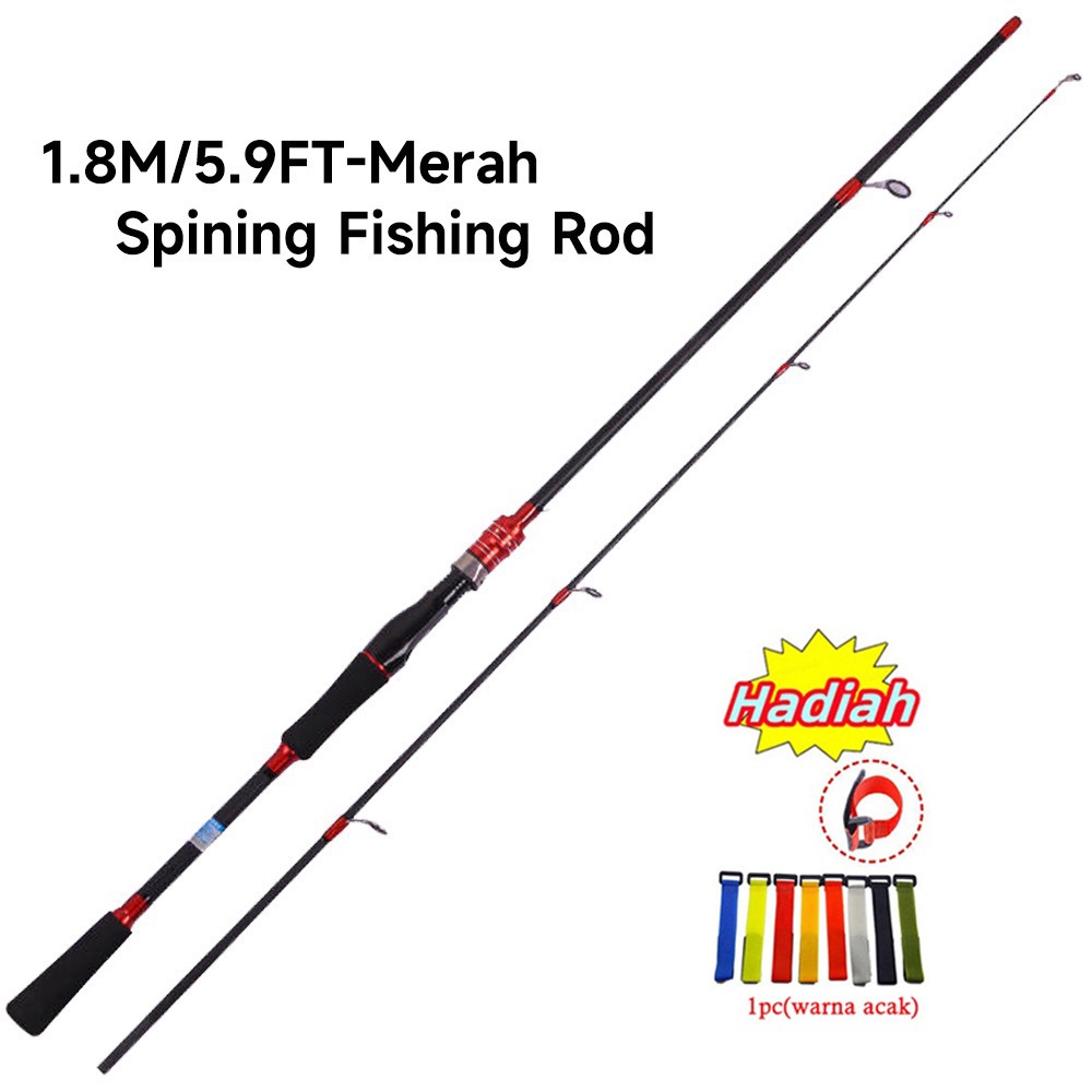 Jual Carbon Fiber Spinning Fishing Rod Max Drag 10kg Baitcasting Fishing Rod 1.8m 1.65m Fishing ...