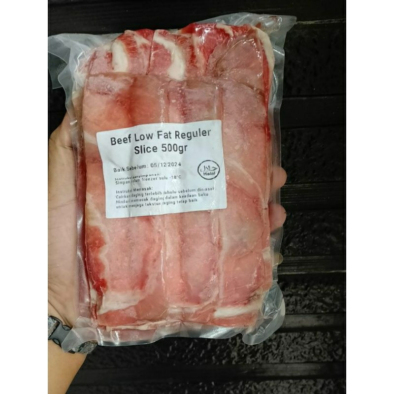 Jual Beef Low Fat Reguler Slice 500gram | Beef Slice | Slice Daging ...