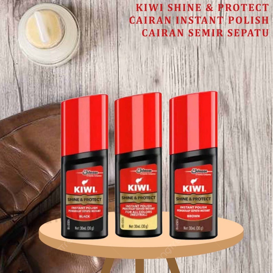 Jual Semir Instant Polish * Kiwi Shine & Protect * Cairan Semir Sepatu * 30gr | Shopee Indonesia