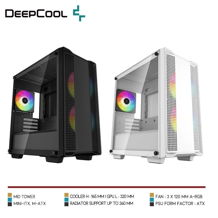Jual DEEPCOOL CC360 ARGB - M-ATX Gaming Case | Shopee Indonesia