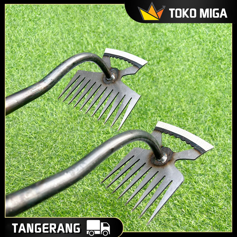 Jual 11Gigi Cangkul Gulma Kebun 40/50CM Weeding Hoe Baja Alat Pembersih ...
