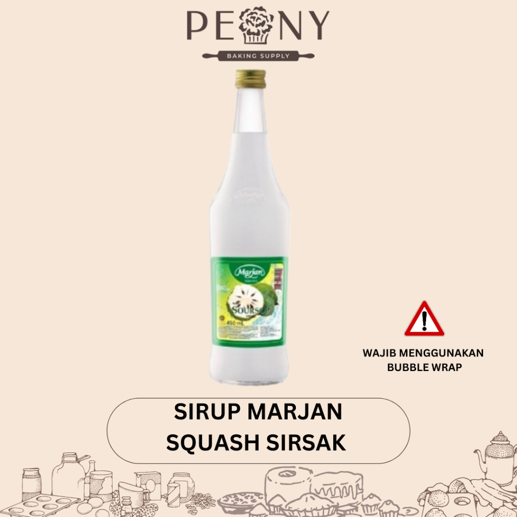 Jual (KEMASAN KACA ) !! EXTRA BUBBLE WRAP !! MARJAN SIRUP SQUASH SIRSAK ...