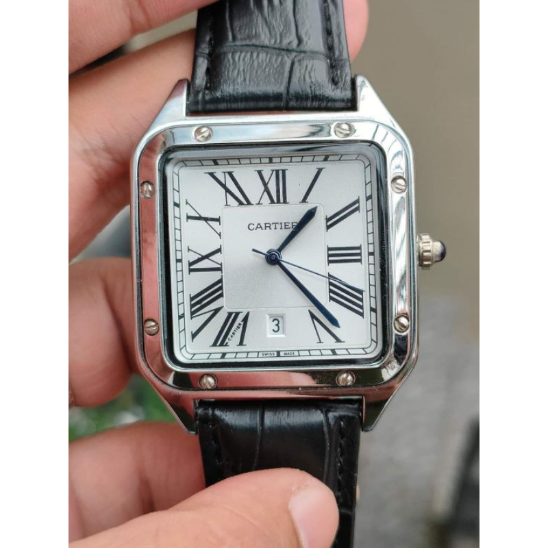 Jual jam tangan cartier santos 100 roman dial bigsize | Shopee Indonesia