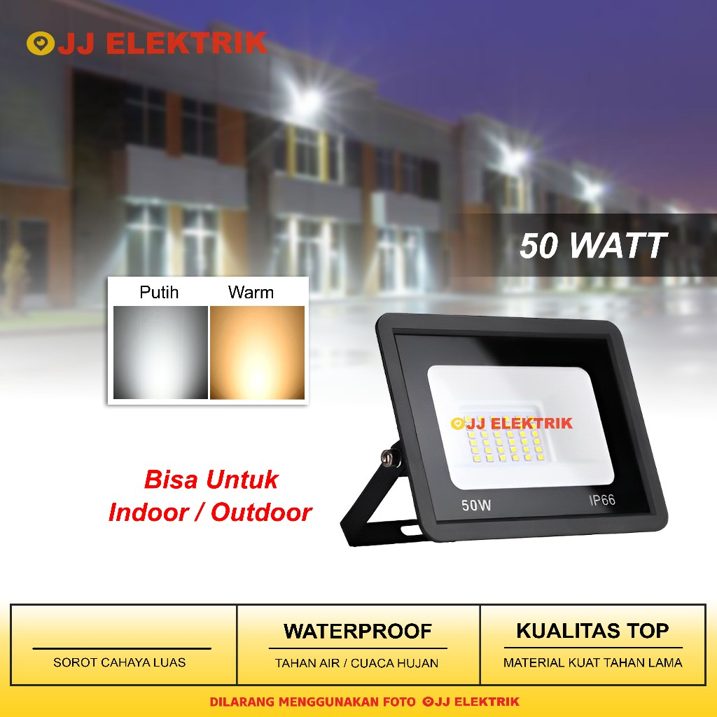 Jual Lampu Sorot LED 50W Flood Light Tembak Outdoor 50 Watt | Shopee Indonesia