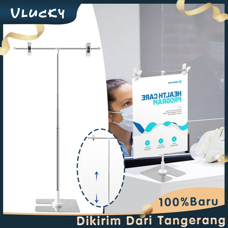 Jual Display Banner Stand Display Poster Meja 90cm Adjustable Tinggi ...