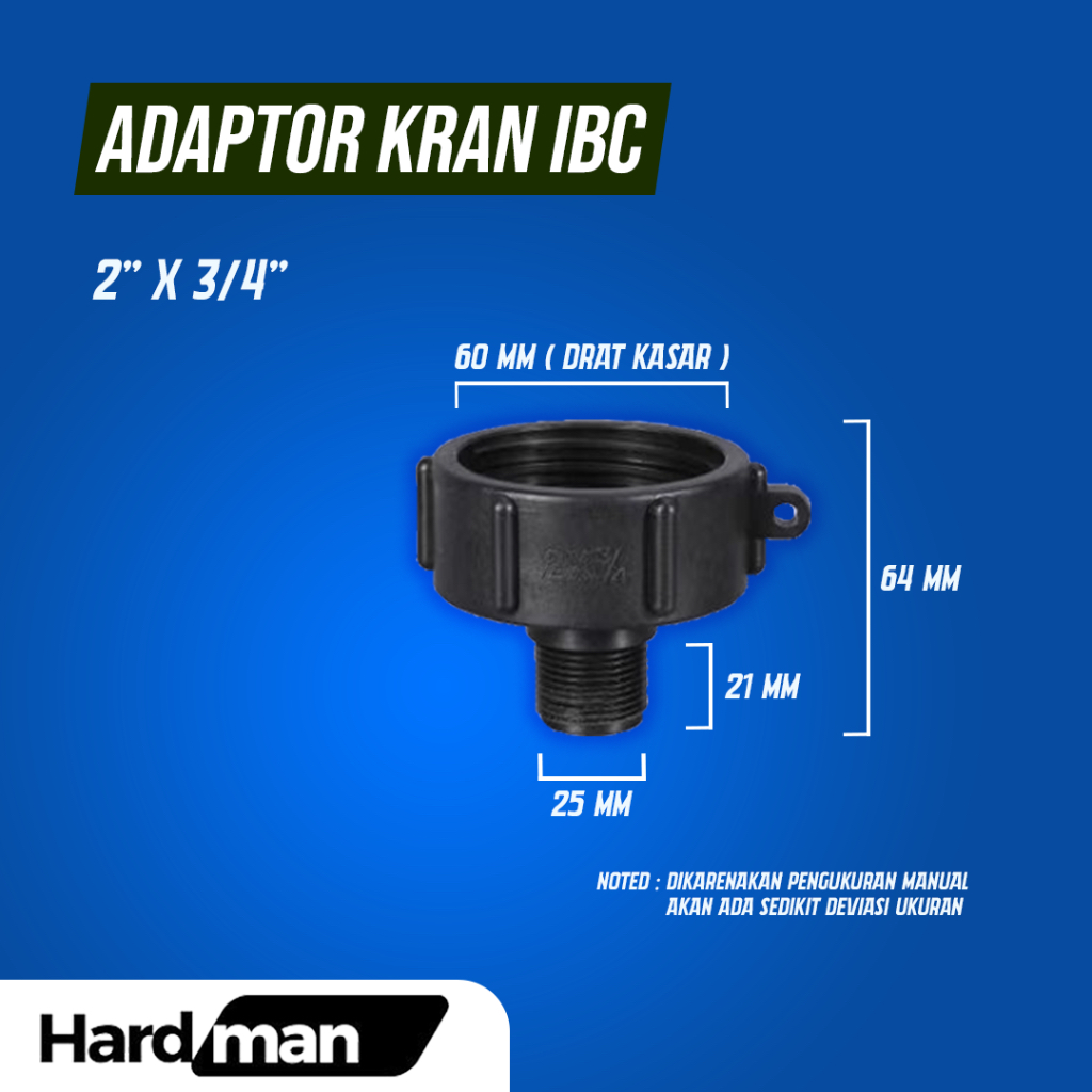 Jual Adaptor Tank IBC/Tank Kempu/Toren IBC Ke Drat Luar Lubang 1/2" 3/4 ...