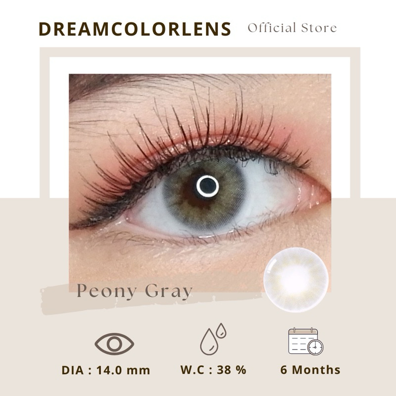 Jual EYEMAZING Softlens - PEONY Gray / Grey / Abu Normal Minus Beda ...
