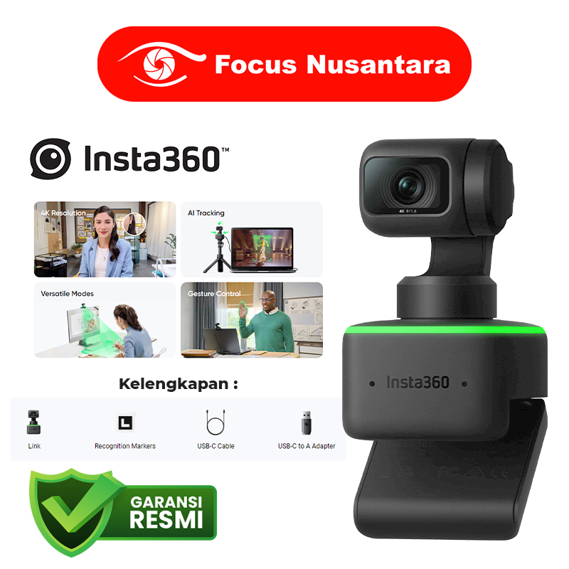 Jual Insta360 Link UHD 4K AI Webcam Insta 360 Portable PTZ UHD Web Cam ...