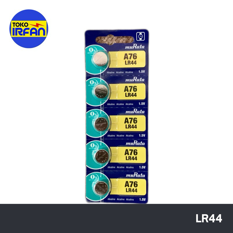 Jual Murata LR44 Original (A76) Baterai LR44 Batrai AG13 Batre Mainan, Kalkulator, LED, dll ...