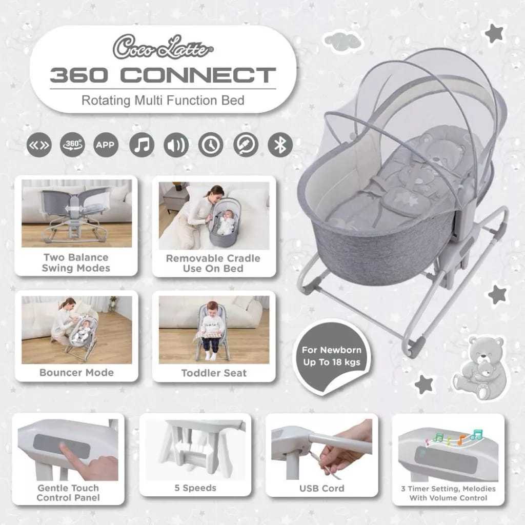 Jual Cocolatte 6 in 1 All Connect & 360 Connect Bedside Ayunan Bayi Box ...