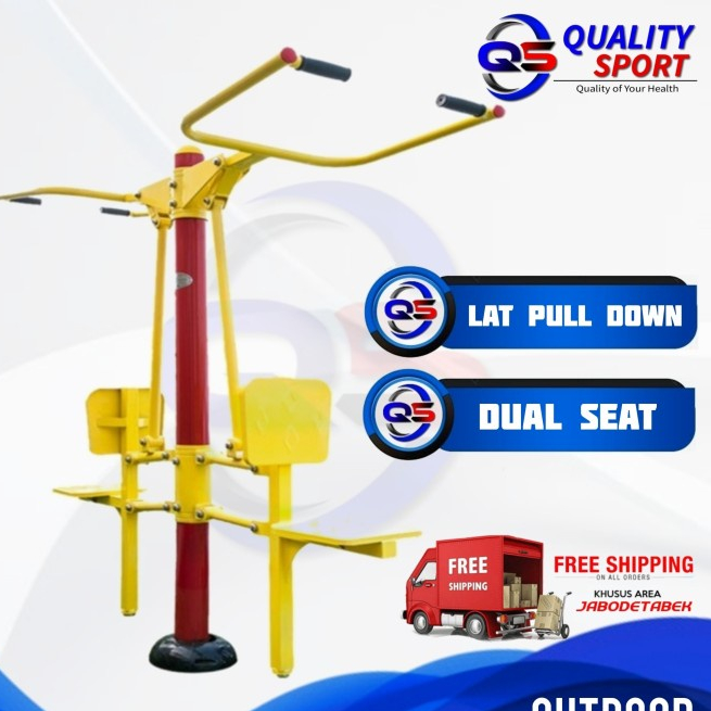 Jual Alat Fitness Lat Pull Down Dual Seat - Alat Fitness Outdoor ...