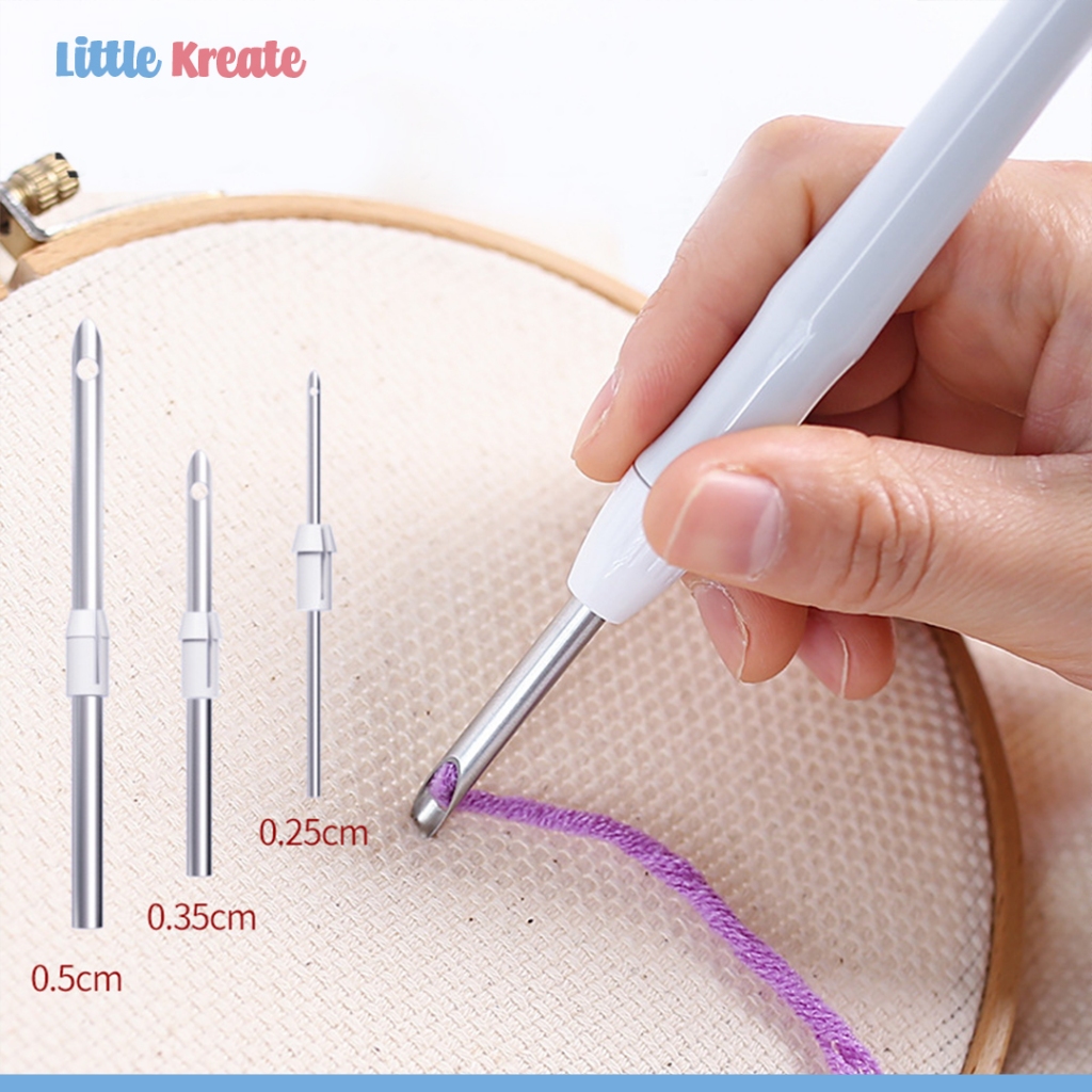 Jual Punch Needle / Alat Sulam Bordir Tangan / Embroidery Pen Set ...