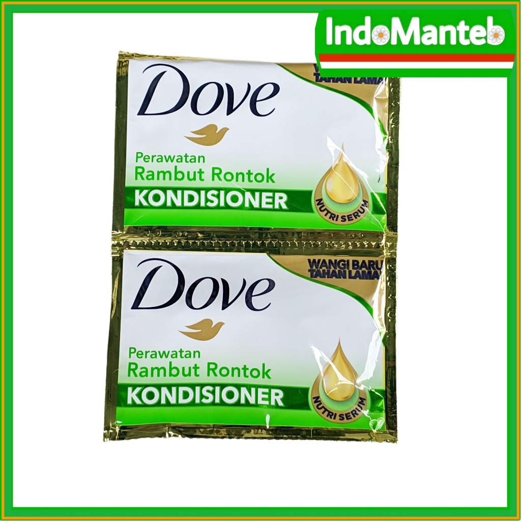 Jual Dove Kondisioner Hijau 1 Renceng isi 12 Sachet Perawatan Rambut ...