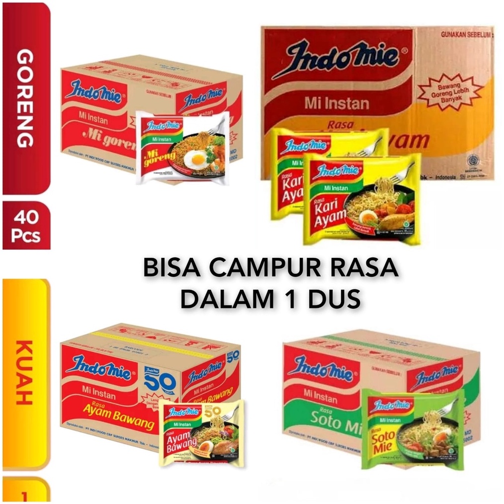 Jual Original SB Collection Indomie Goreng , Indomie Soto , Indomie Ayam Bawang, Kari 1 karton ...