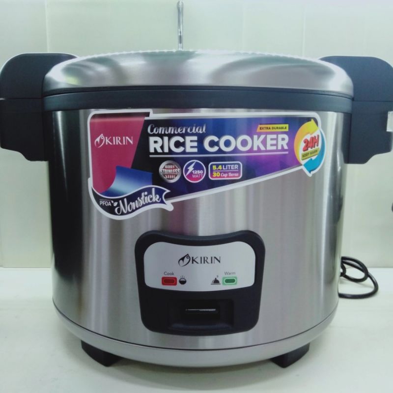 Jual Rice Cooker Kirin Jumbo 3in1 Kapasitas 5.4 Liter Stainless Stell KRC-954 Garansi Resmi ...