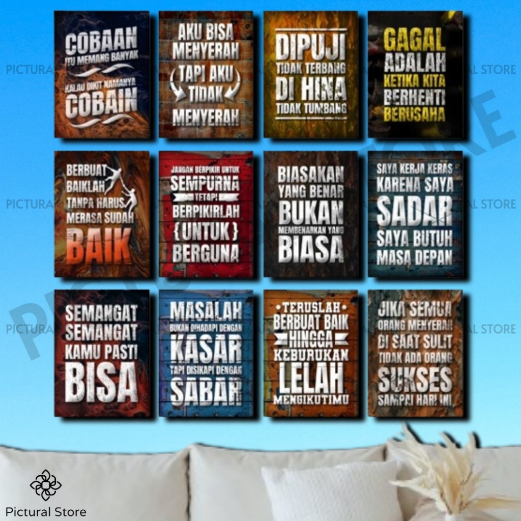 Jual Poster Tulisan Dekorasi Dinding Kayu Aesthetic Motivasi | Shopee ...