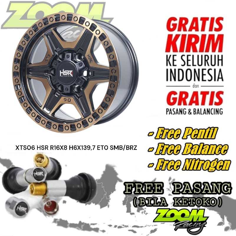 Jual VELG PELEK MOBIL PAJERO,HARDTOP,FORTUNER R16 PCD 6X139,7 HSR XTS06 ...