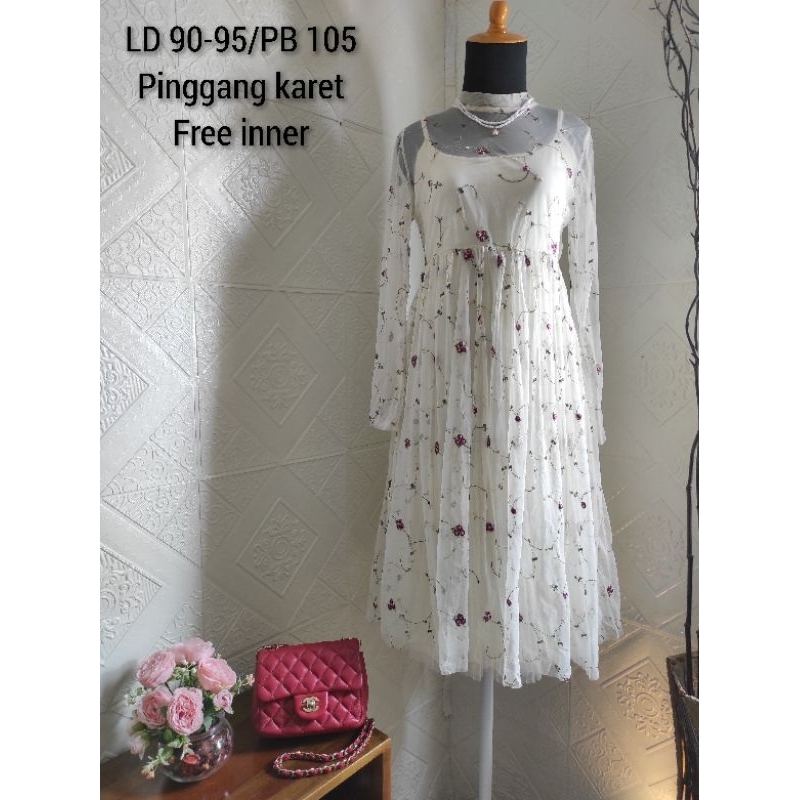 Jual Dress kondangan/Dress pesta/Dress brukat/Dress tile | Shopee Indonesia
