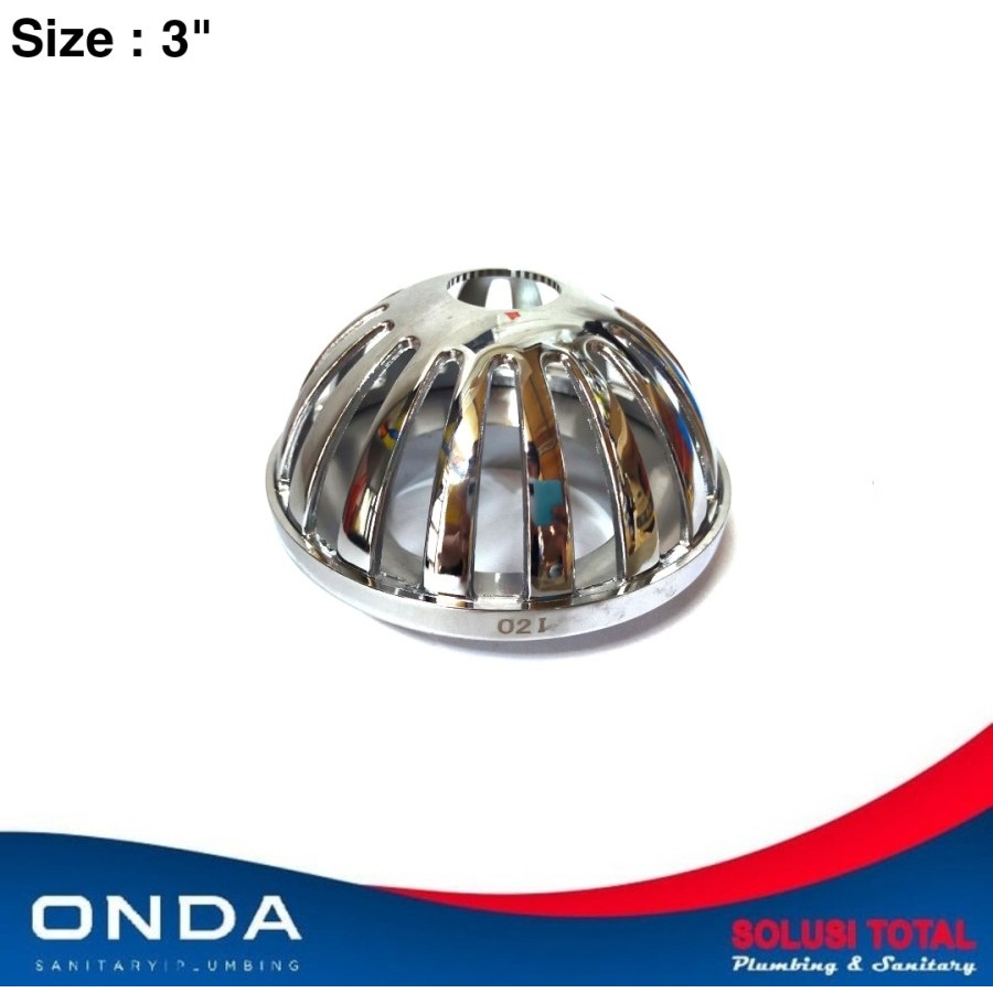 Jual RFS 02 Roof Drain Iron / Besi Lapis Chrome 3 Inch 3" Onda Saringan ...