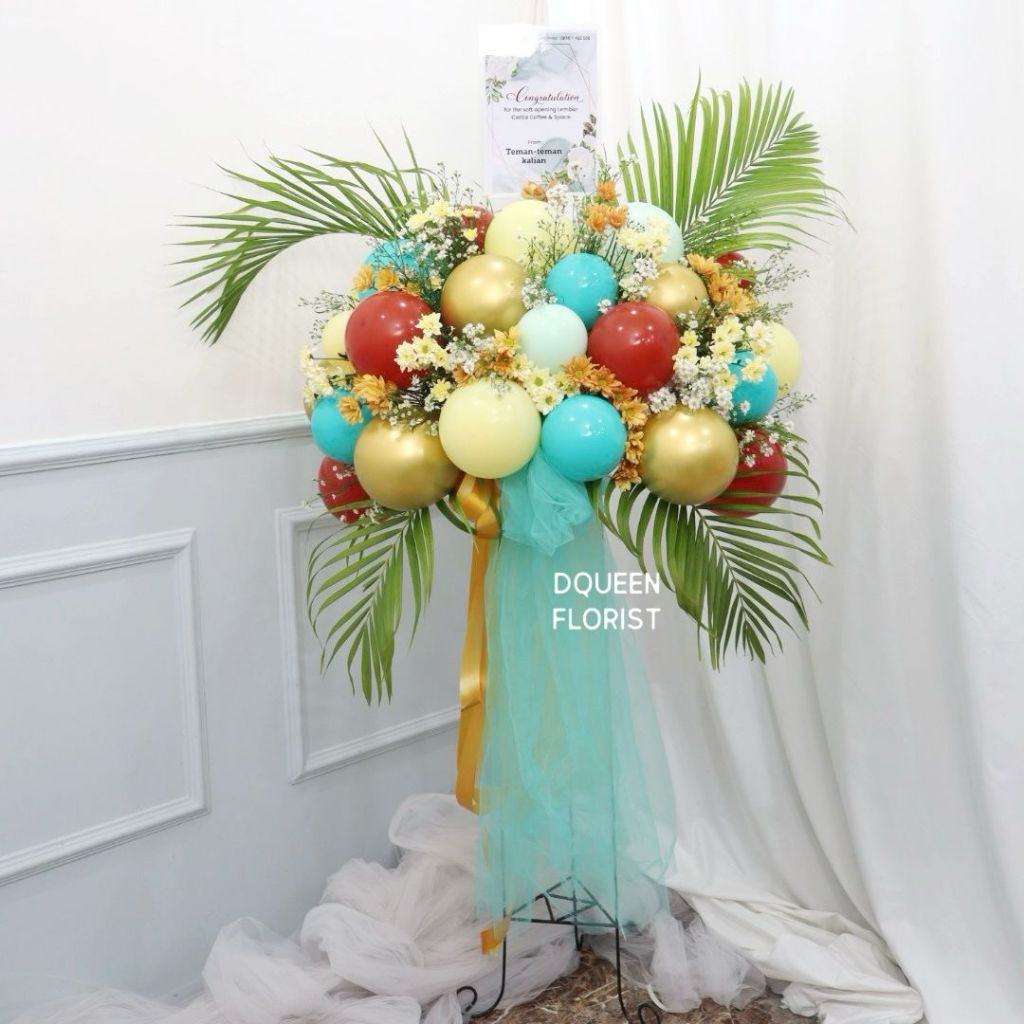 Jual Standing flowers Balon bunga hidup congratulations congrats ...