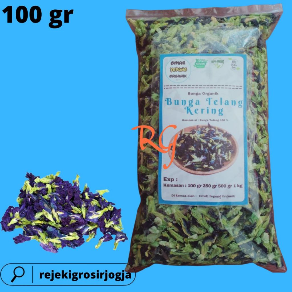 Jual Bunga Telang Kering Murni/Teh Bunga Telang Biru/Teh Bunga Telang ...