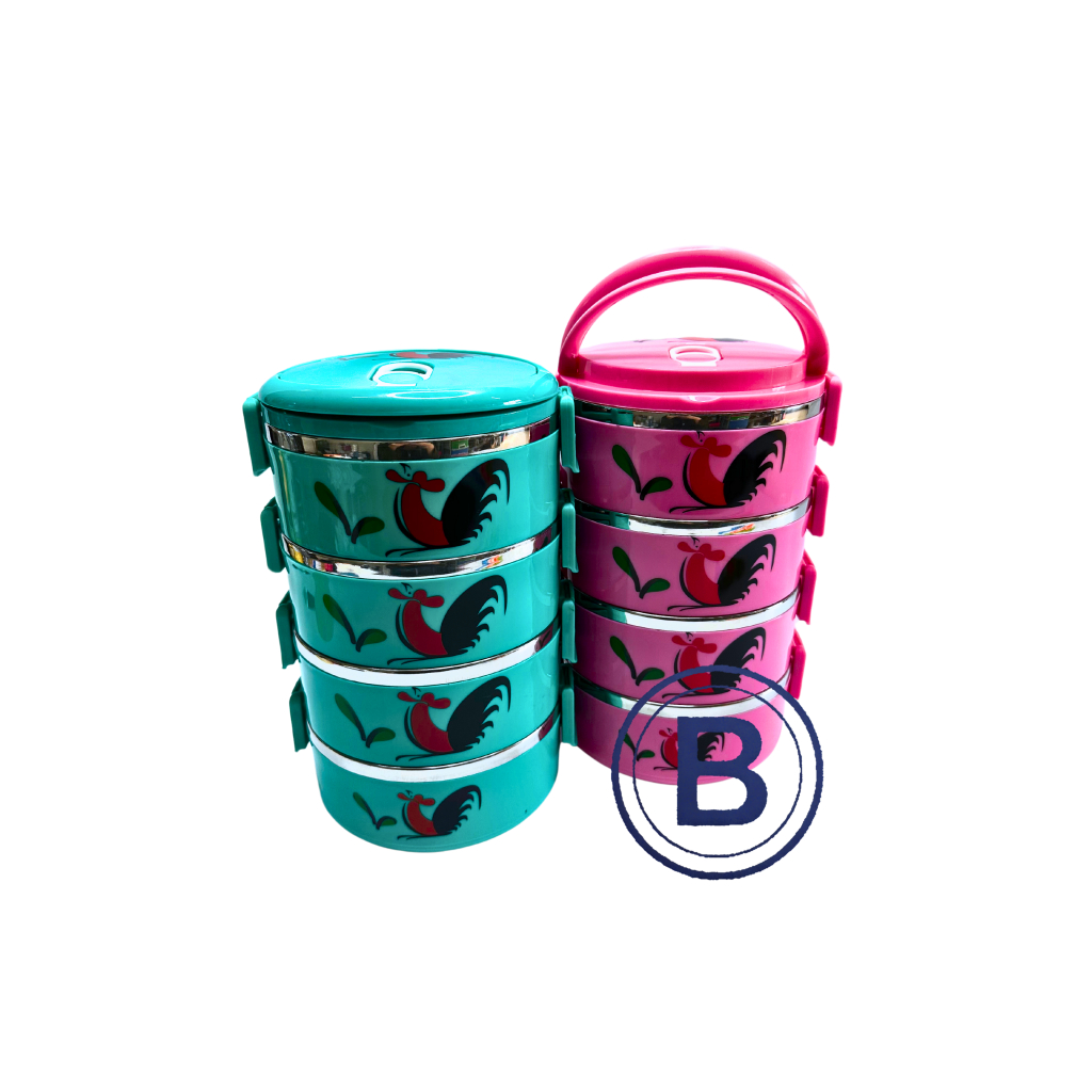 Jual RANTANG MAKANAN / FOOD CARRIER SUSUN 4 MOTIF AYAM | Shopee Indonesia
