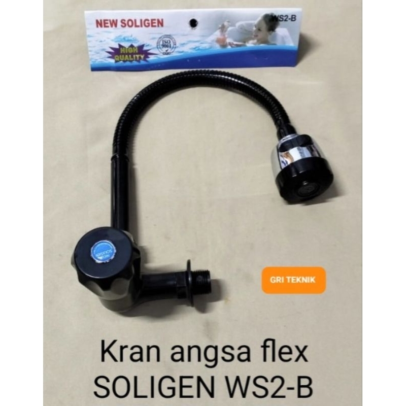 Jual WS2-B NEW SOLIGEN !!! KRAN ANGSA FLEKSIBEL WARNA BLACK MODEL WS2-B ...