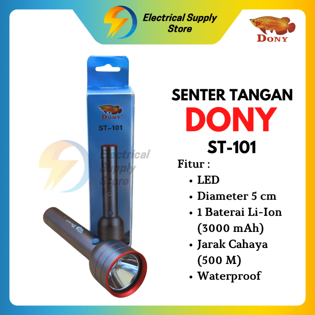 Jual SENTER TANGAN DONY ST-101 SUPER TERANG WATERPROOF CAHAYA PUTIH | Shopee Indonesia