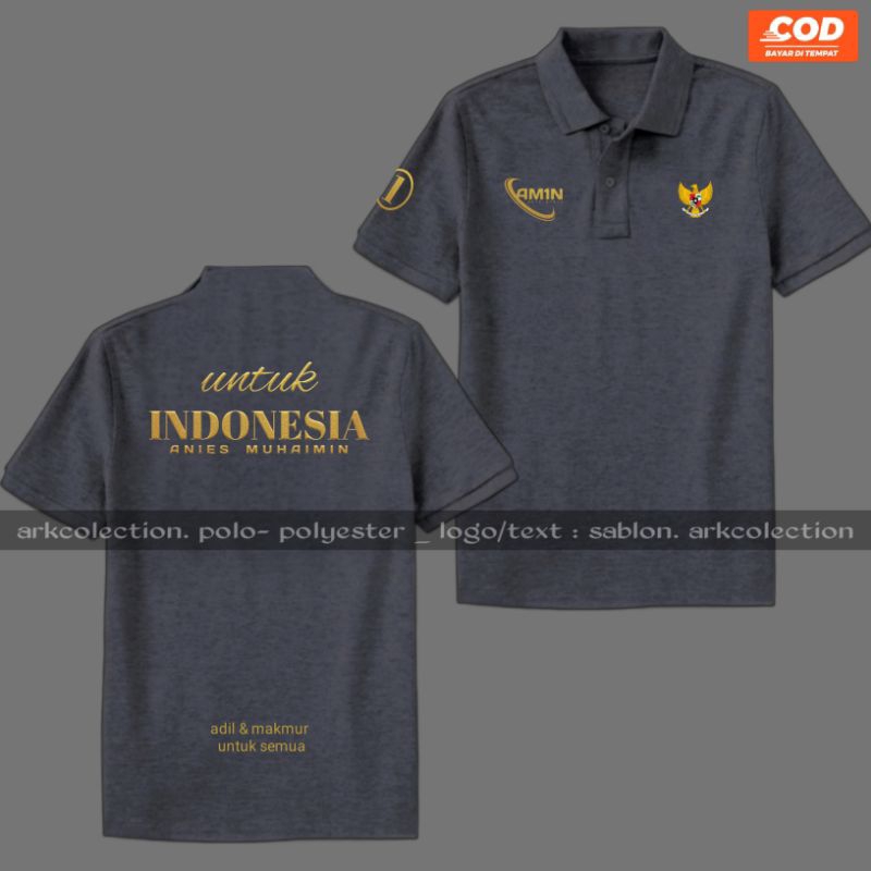 Jual KAOS POLO ANIS MUHAIMIN UNTUK INDONESIA 2024 _ M L XL XXL | Shopee ...
