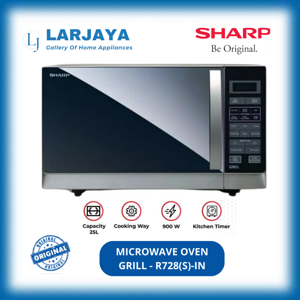 Jual SHARP MICROWAVE OVEN GRILL R728(S) IN Silver 25 Liter 1000 Watt ...