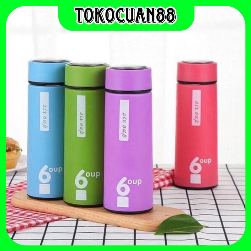 Jual Botol Minum Kaca Six Oup I Beling Cover Plastik 6oup Logo ...