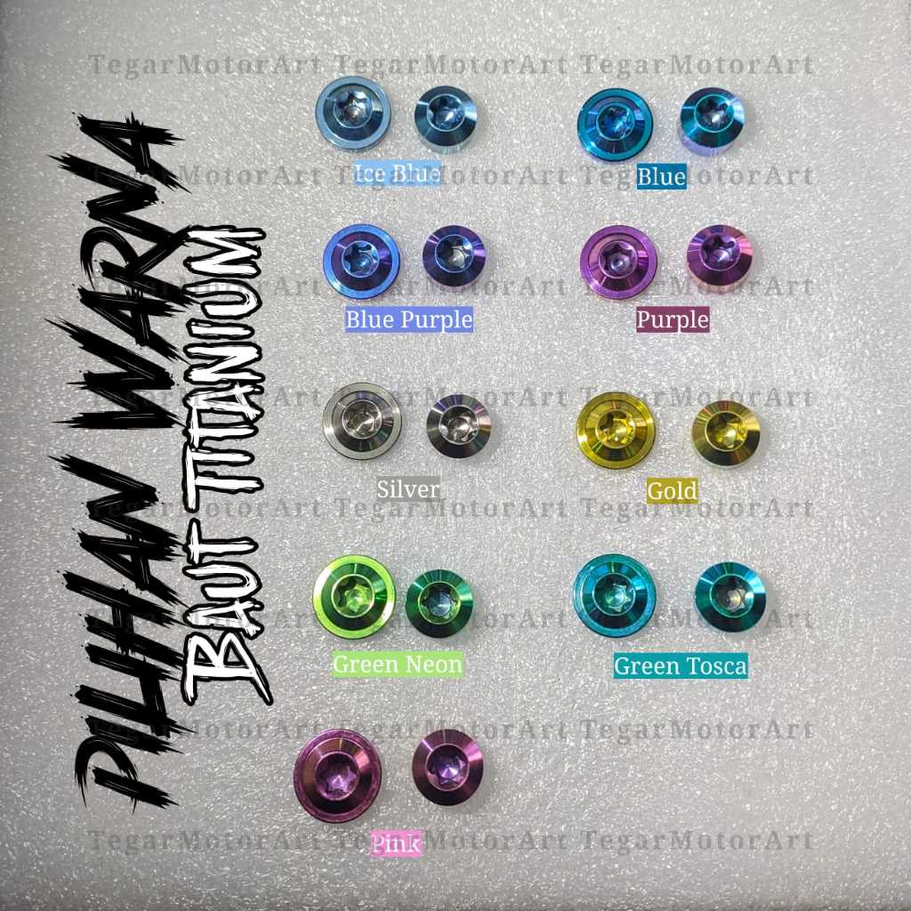 Jual mur m10 titanium gr5 mur as roda depan yamaha mio nmax aerox ...