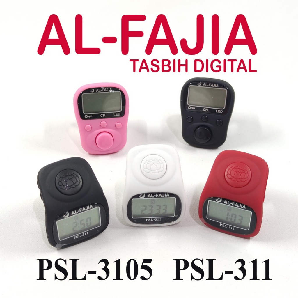 Jual Tasbih Digital LED Tally Counter 5 Channel Rechargeable Kabel Cas ...