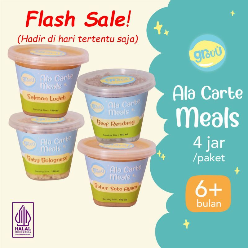 Jual Grouu - Bubur Bayi MPASI - Ala Carte Meal 4 Jar - Makanan Bayi ...