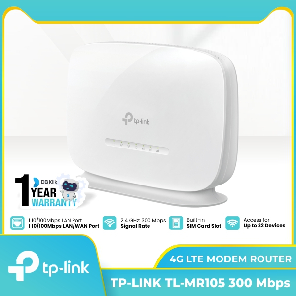 Jual Tp-Link Modem Router Tl-Mr105 300 Mbps Wireless N 4G Lte | Shopee ...