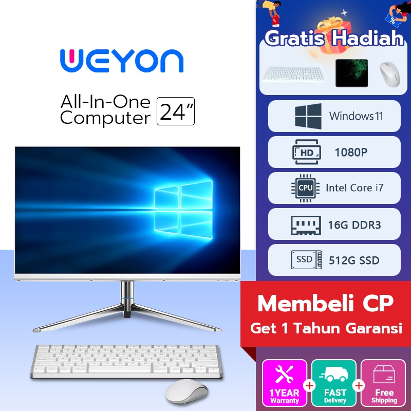 Jual Weyon DHP Komputer PC All in One Computer PC Baru Core N5095/I5/I7 ...