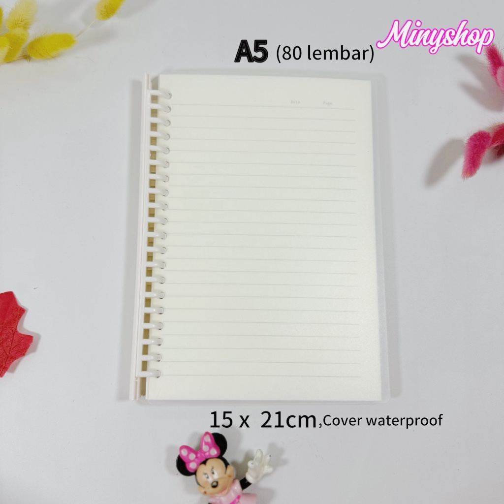 Jual Buku Binder Notebook A5 isi 80 Lembar(Garis,Polos,Dotted,Grid) | Shopee Indonesia