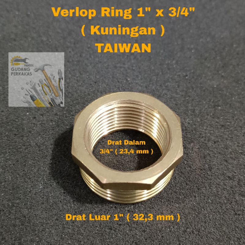 Jual Verlop Ring 1x3/4 TAIWAN - Vlok Ring Oper Drat Nepel Drat Luar 1 ...