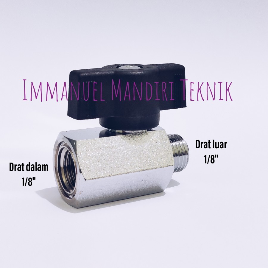 Jual Mini valve italy 1/8drat luar dalam / Ball valve male female 1/8 ...