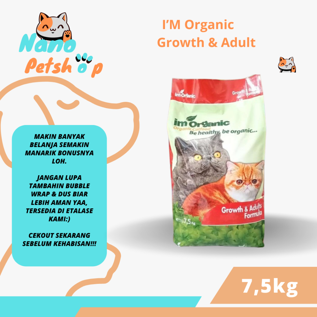 Jual Makanan Kucing - IMO Growth 7,5kg - Im Organic Growth 7.5kg ...