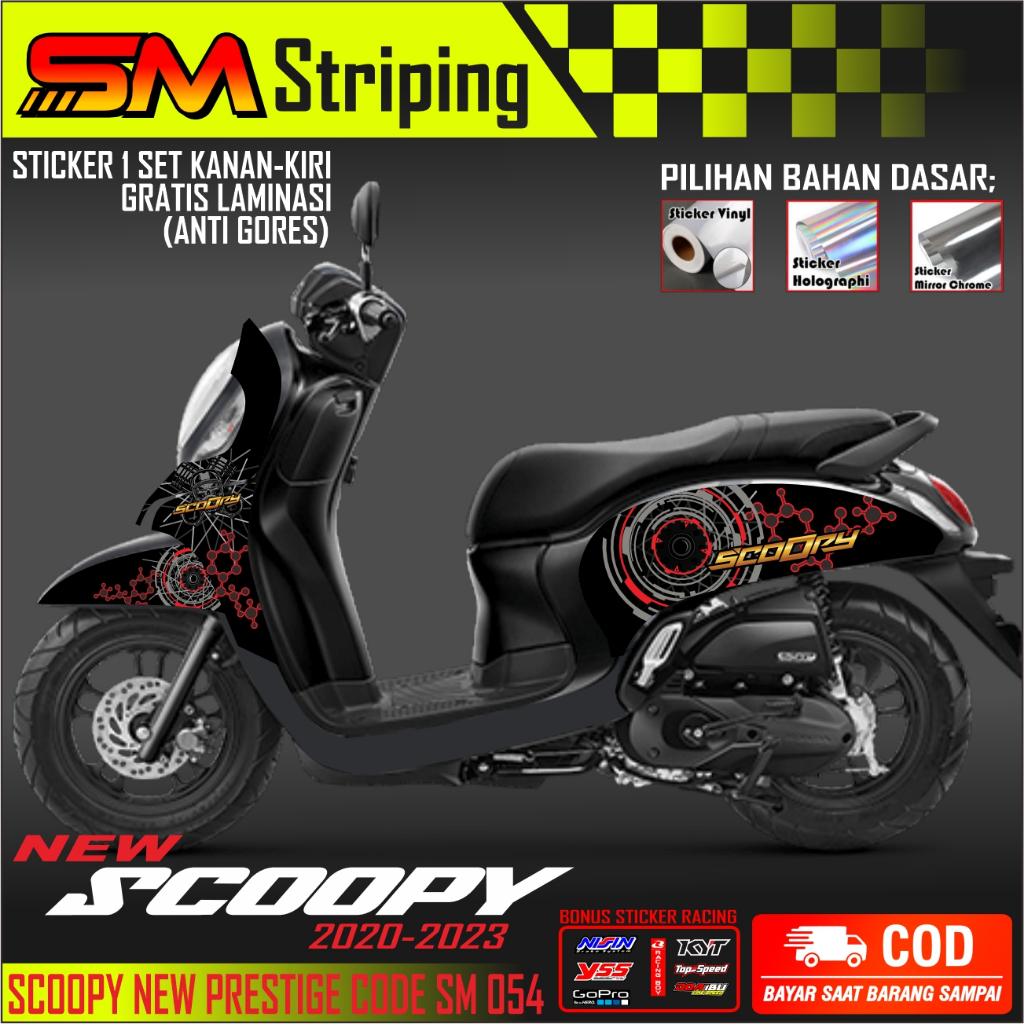Jual STICKER STRIPING HONDA SCOOPY / STICKER SCOOPY NEW PRISTAGE ...