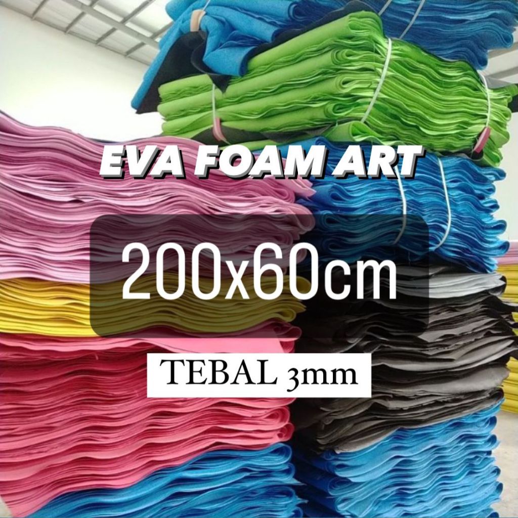 Jual media kreasi SPONS EVA EVA Foam / Spon Ati Meteran tebal 3 mm ...