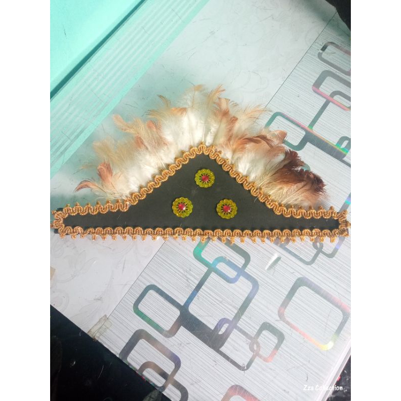 Jual bando bulu,bando adat papua,bando karnaval,mahkota bulu ( segitiga ...