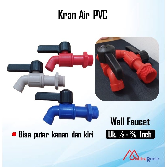 Jual Kran Keran Air PVC Plastik Model Amico 1/2 & 3/4 inch | Shopee ...