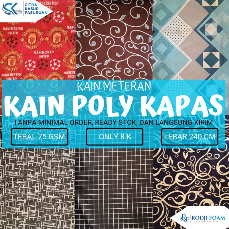 Jual KAIN POLY KAPAS METERAN MURAH MERIAH | Shopee Indonesia