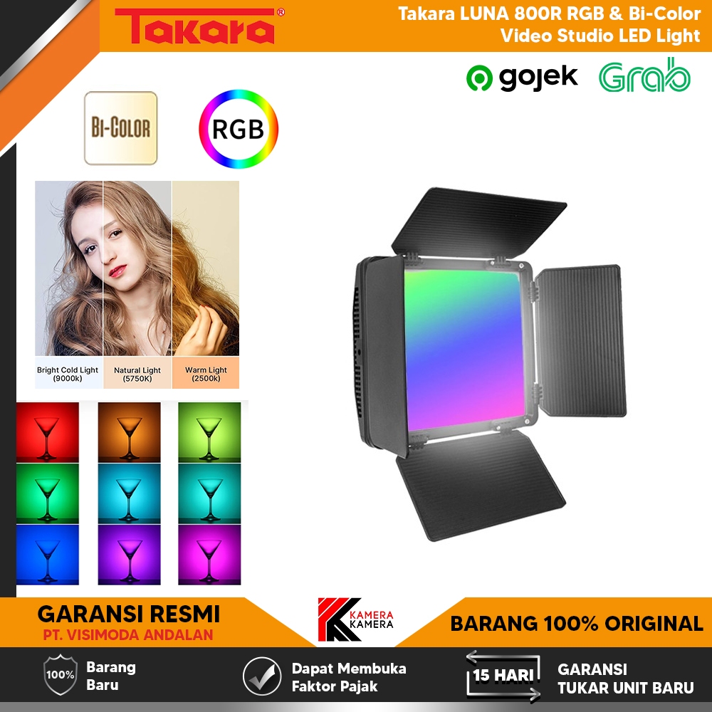 Jual Takara LUNA 800R RGB & Bi-Color Video Studio LED Light | Shopee ...