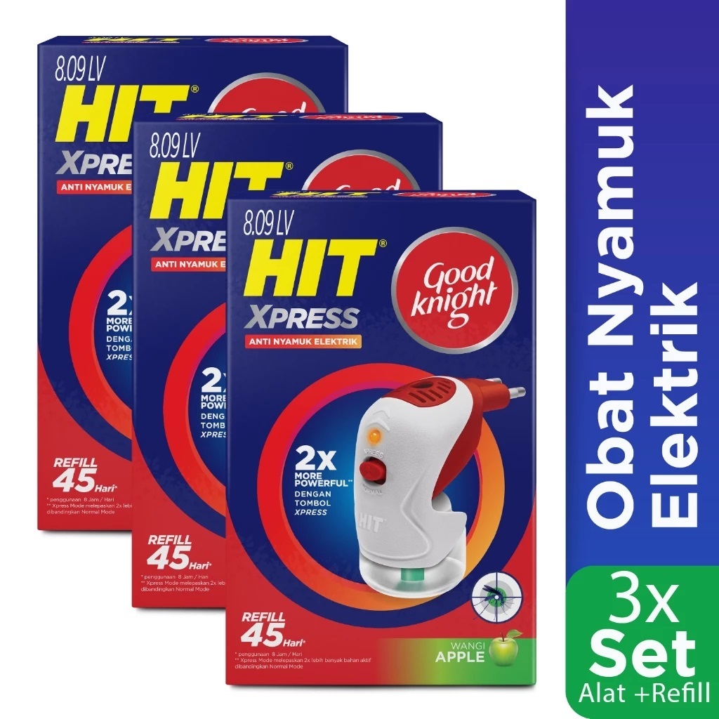 Jual Hit Good Knight Xpress Alat + Reffil x3 - Obat Nyamuk Elektrik ...