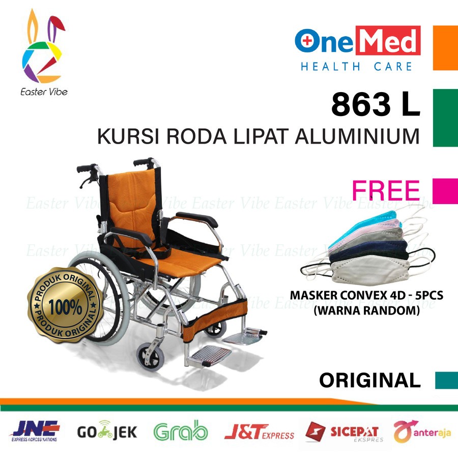 Jual ONEMED 863 L KURSI RODA BAN BESAR SAKURA KURSI RODA LIPAT ...