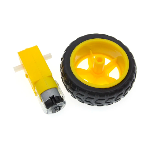 Jual Gearbox 6V + RODA MOTOR DC GEAR BOX SET SMART CAR 1:48 DIY ARDUINO ...